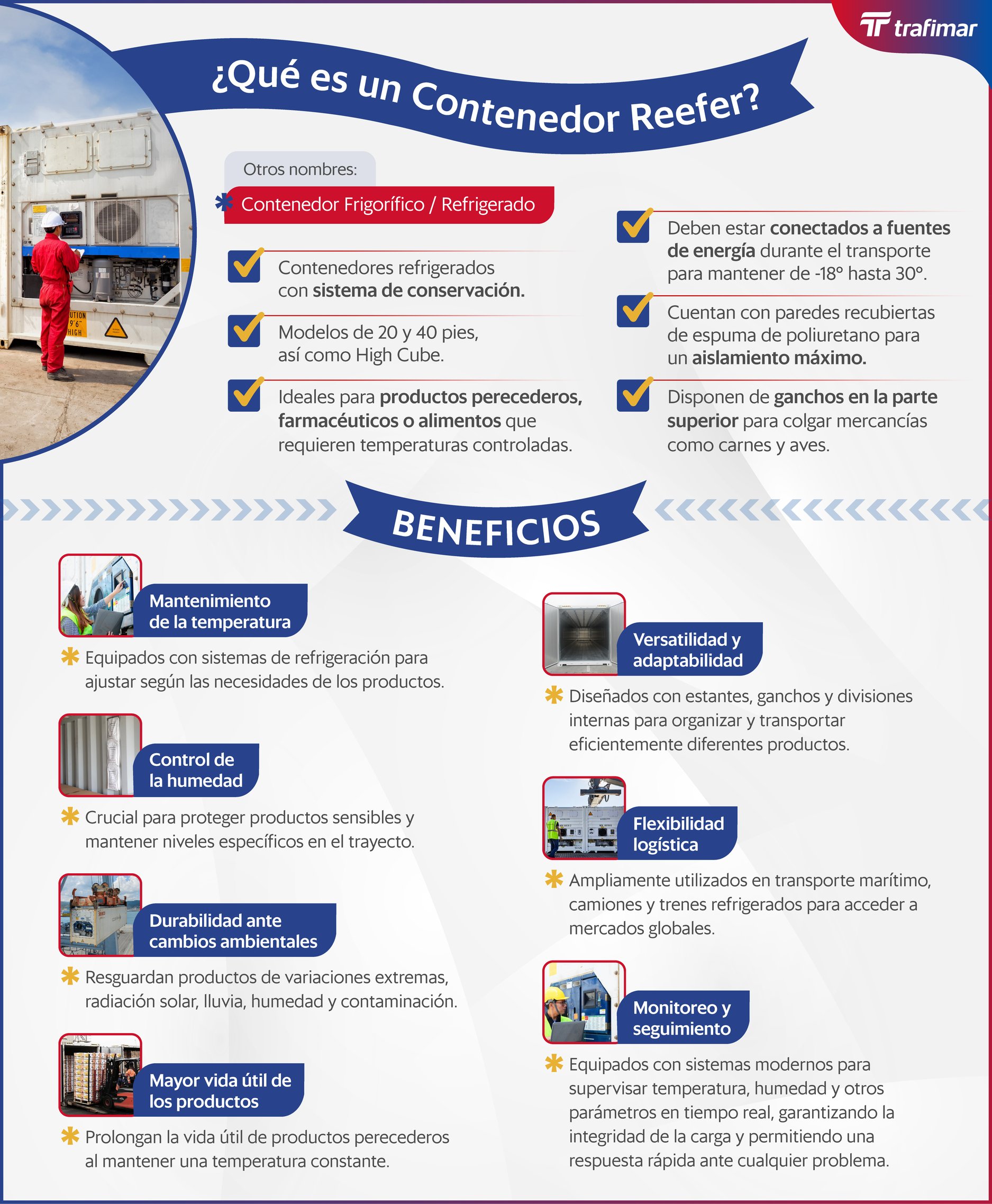 Qué es un Contenedor Reefer y sus beneficios (Infografía)